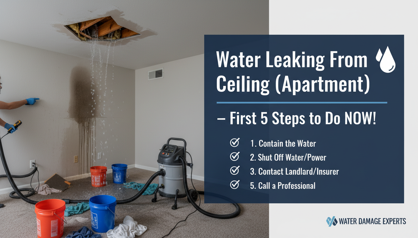 Water Leaking From Ceiling (Apartment) – First 5 Steps to Do NOW ...
